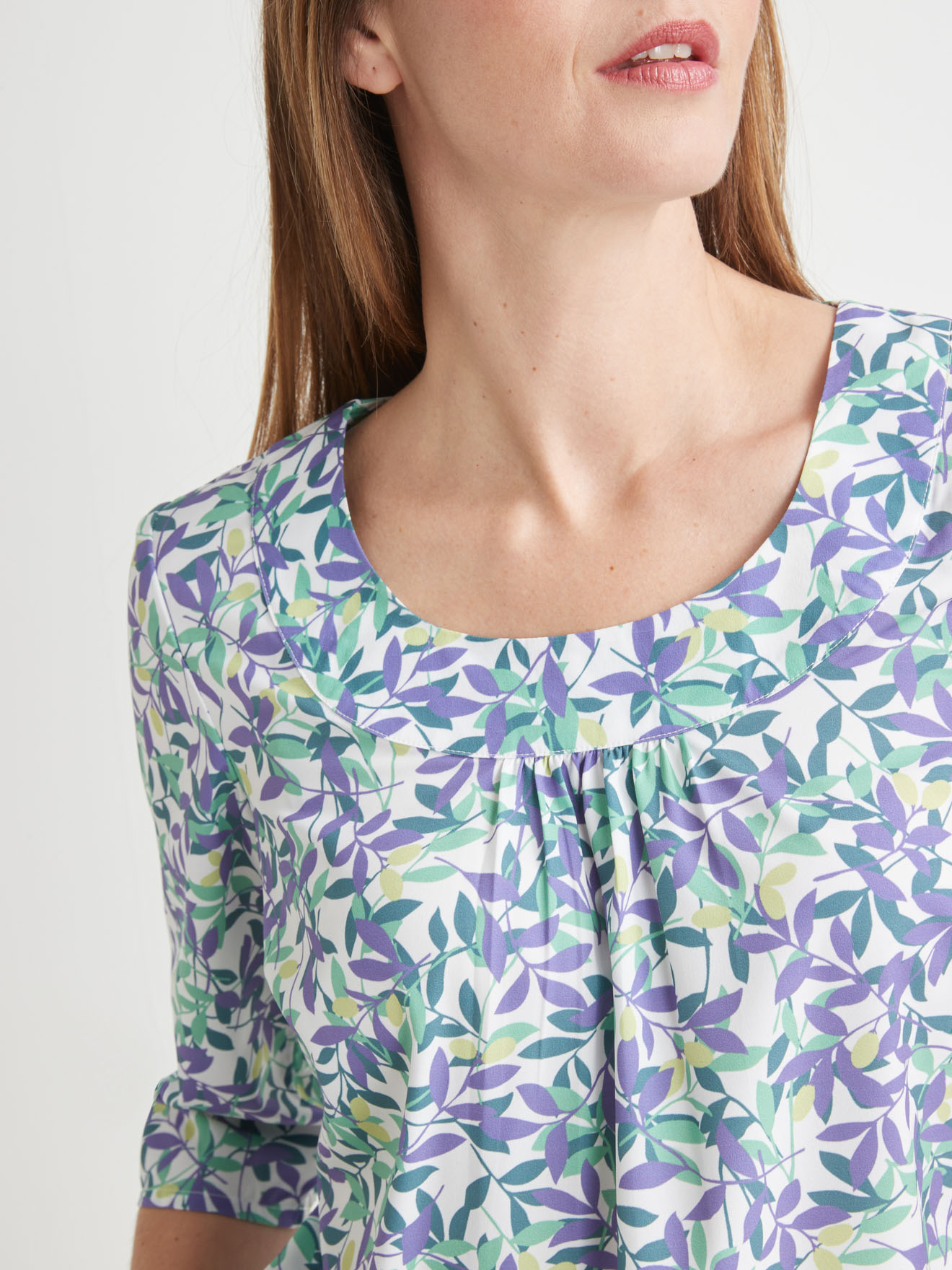 Blouse à fronces en crêpe - Daxon - Femme | Daxon