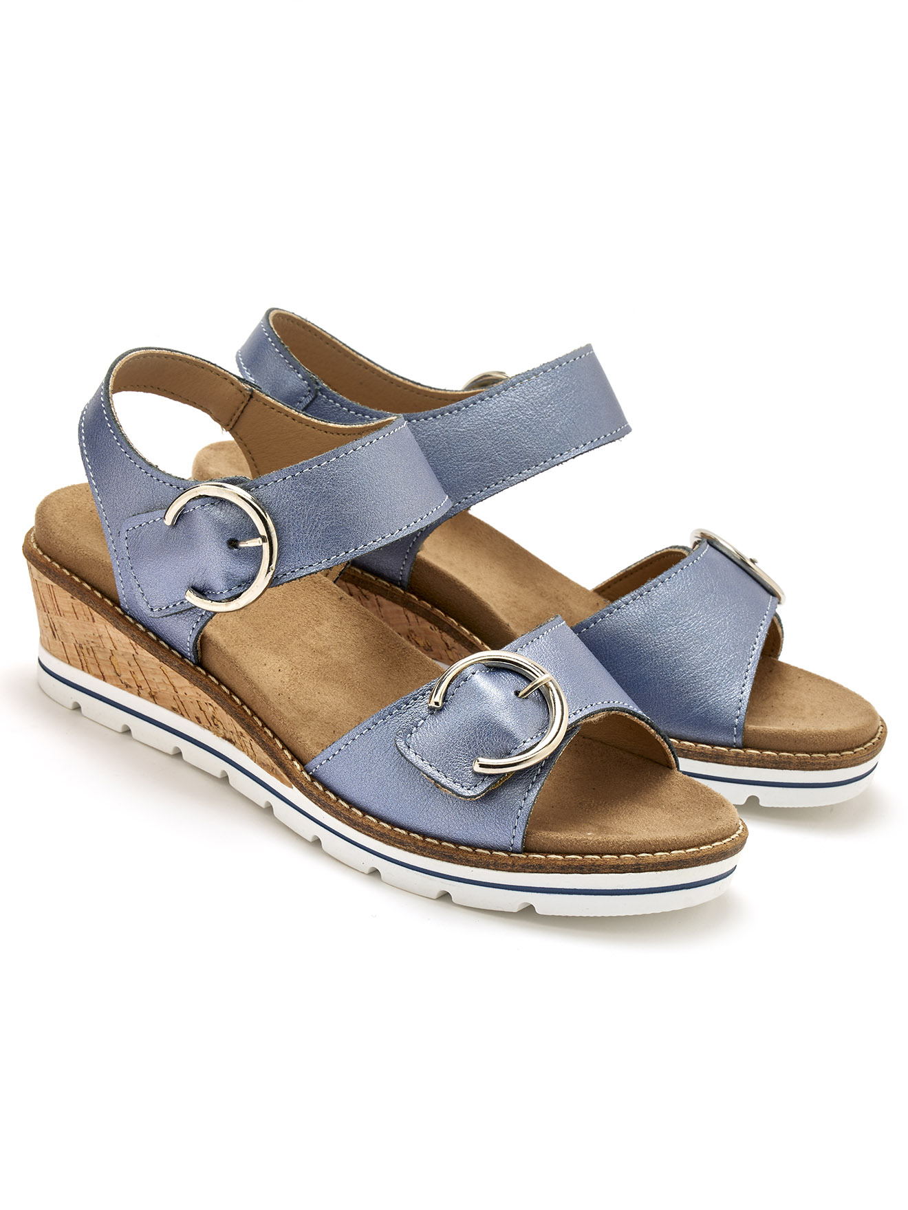 Sandales double scratch semelle amovible - Pédiconfort - Femme | Daxon