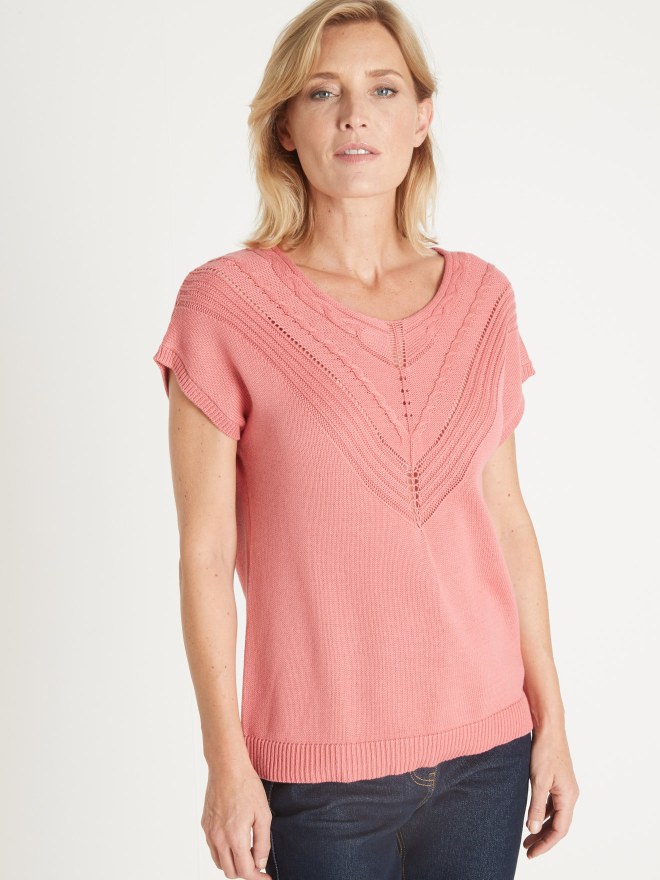 Pull manches courtes en T - Daxon - Femme | Daxon