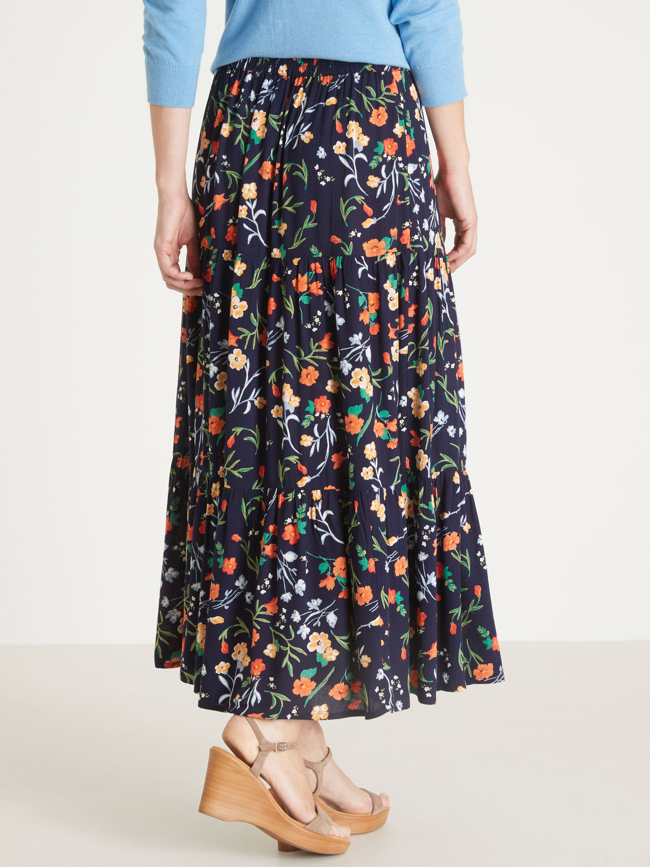 Jupe élastiquée ample à volants - Daxon - Femme | Daxon